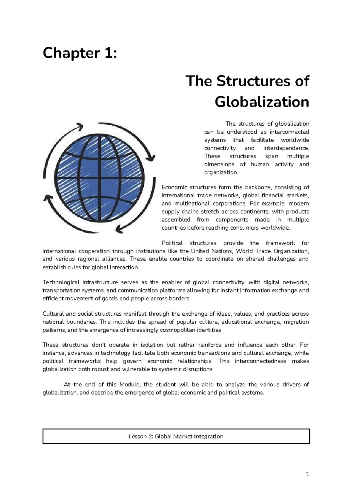 Lesson 2: Global Market Integration - Understanding Economic ...