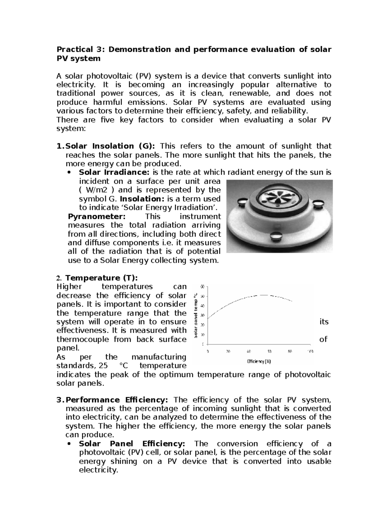 Solar PV System Evaluation: Practical 3 Insights into Efficiency and ...