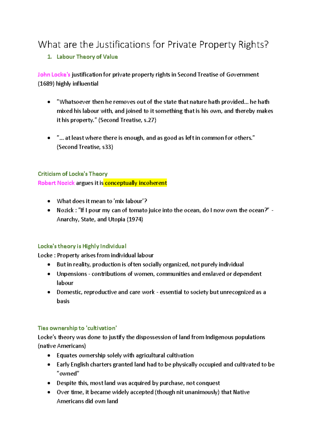 Justifications for Private Property Rights: A Critical Analysis (Doc 8 ...