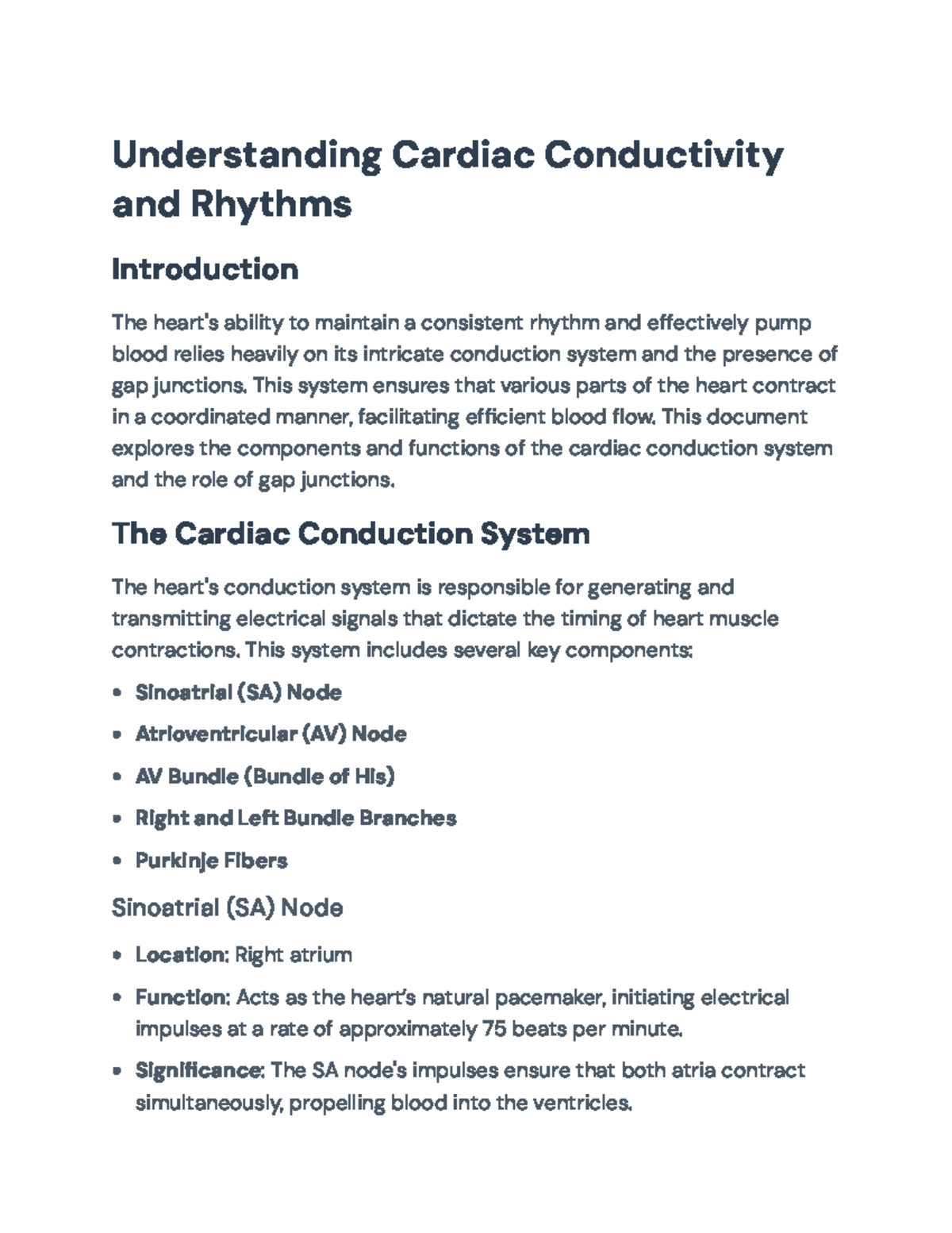 Understanding Cardiac Conductivity & Rhythms in Anatomy & Function ...