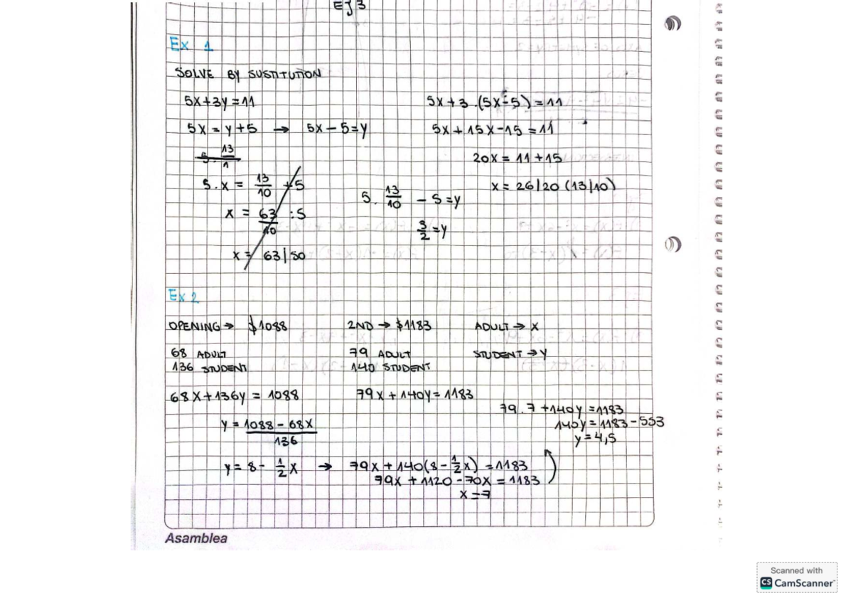 EJ3 3 Final Exam Solutions: Substitution Method Exercises - Studocu