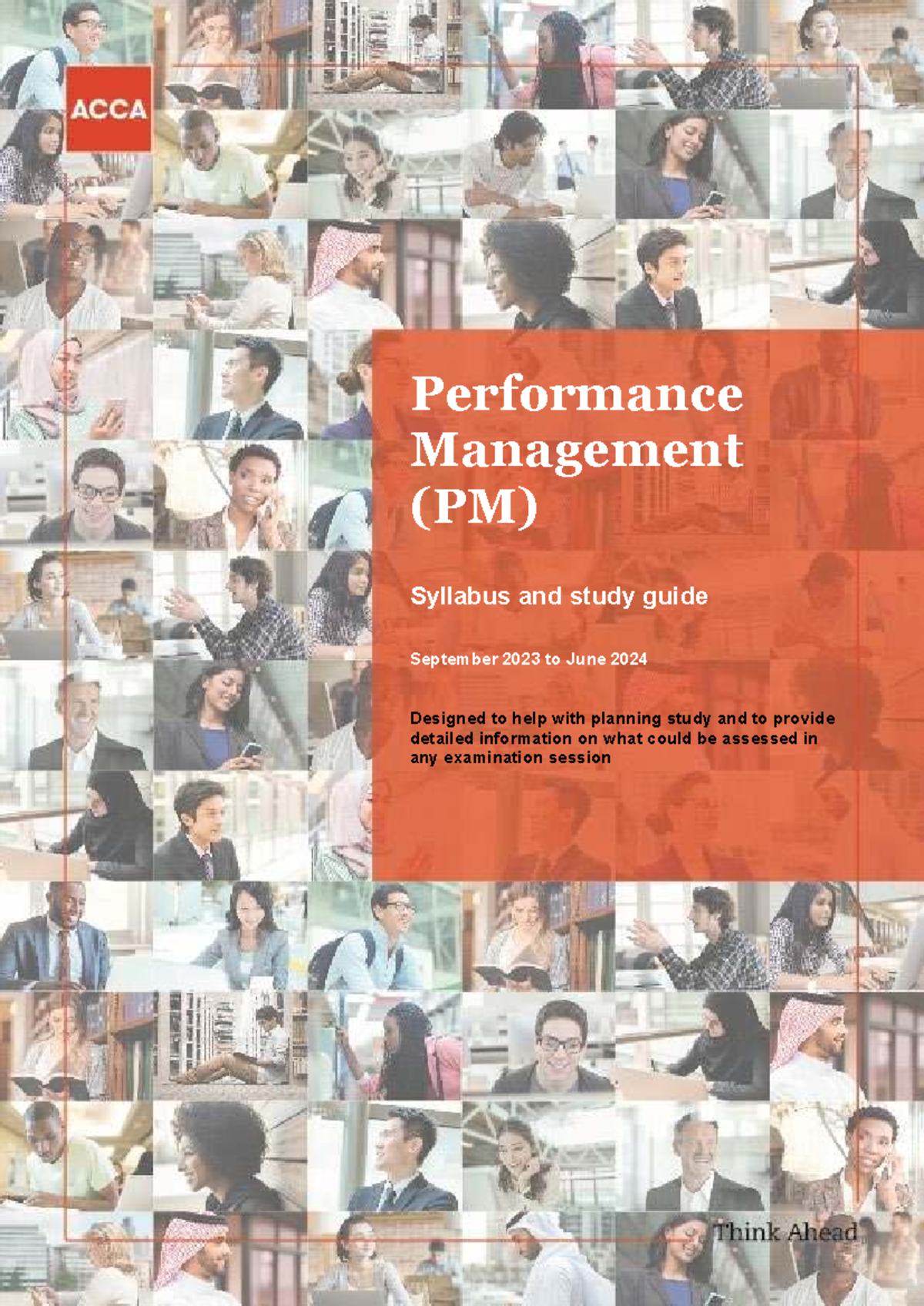 Performance Management (PM) Syllabus & Study Guide (Sept 2023 - June 2024) - Studocu