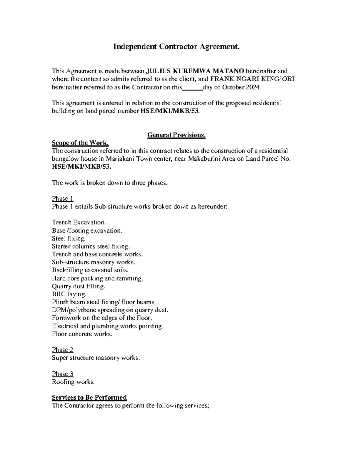 Independent Contractor Agreement Sample - Contract Template - Studocu