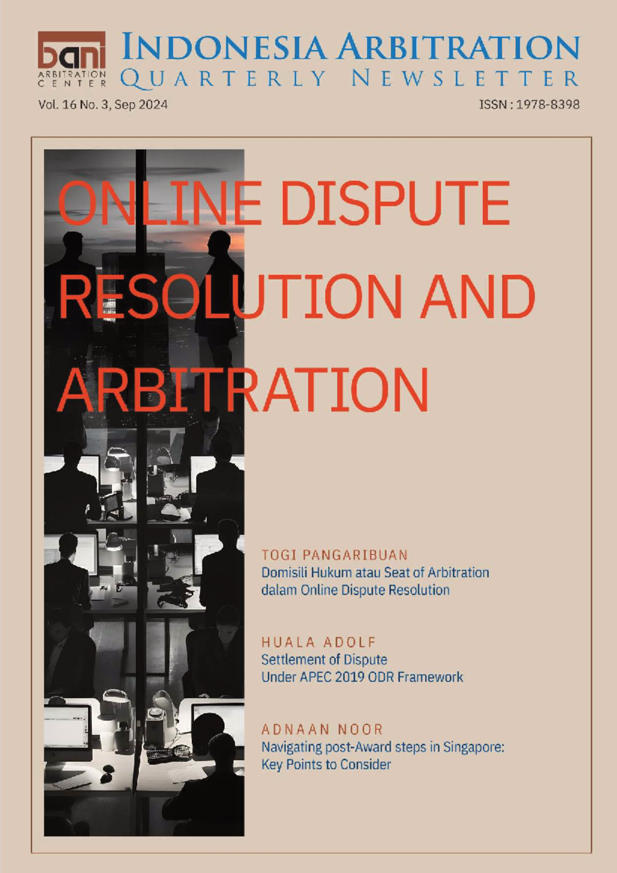 Indonesia Arbitration Quarterly Newsletter Vol. 16 No. 3 - September ...