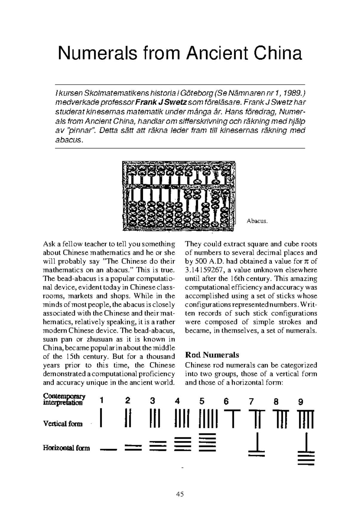 The history of Chinese numeration system - Ask a fellow teacher to tell ...