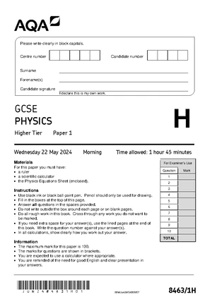 GCSE COMPUTER SCIENCE Paper 1 Mark Scheme - June 2024 Version 1.0 - Studocu