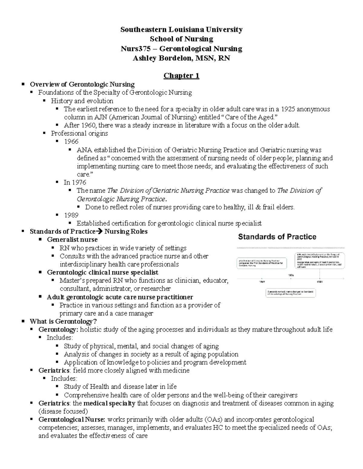 Chapter 1 & 2 (Gero) - Class notes from first few weeks of class ...