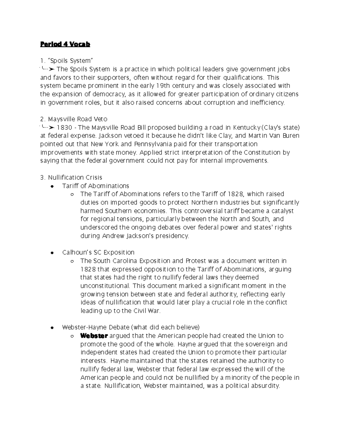 Period 4 Vocab: Key Concepts of Early 19th Century Politics and Society ...