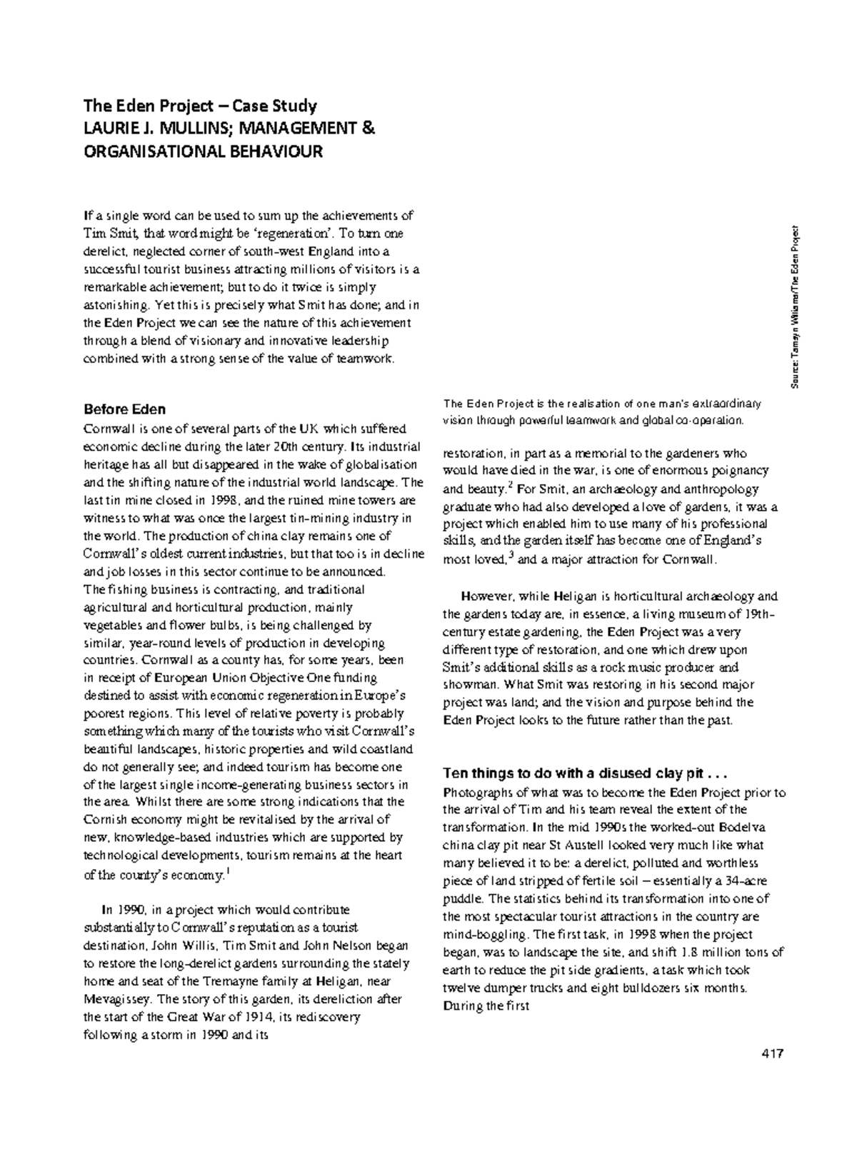 Eden Project Case Study: A Regenerative Model in Management & Org ...