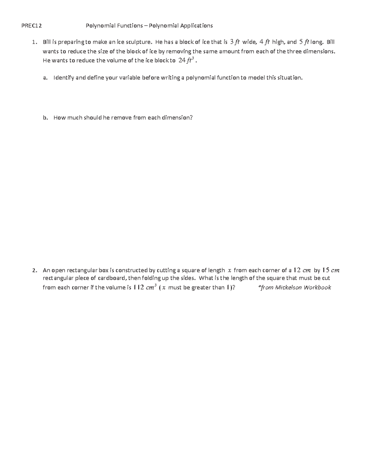 Microsoft Word - Practicepolyn Word Prob No Eqtnwith Sol - WZ ϭϮ - Studocu