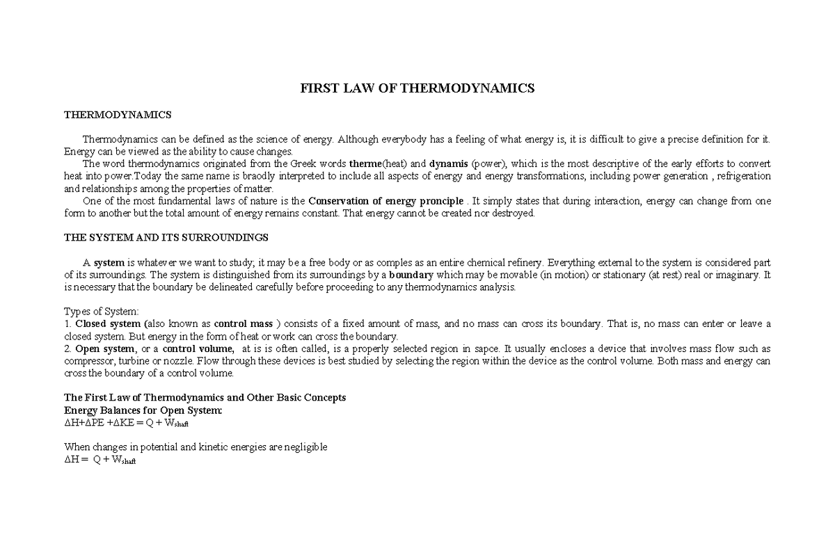 First Law of Thermodynamics Problems - Detailed Analysis & Solutions ...