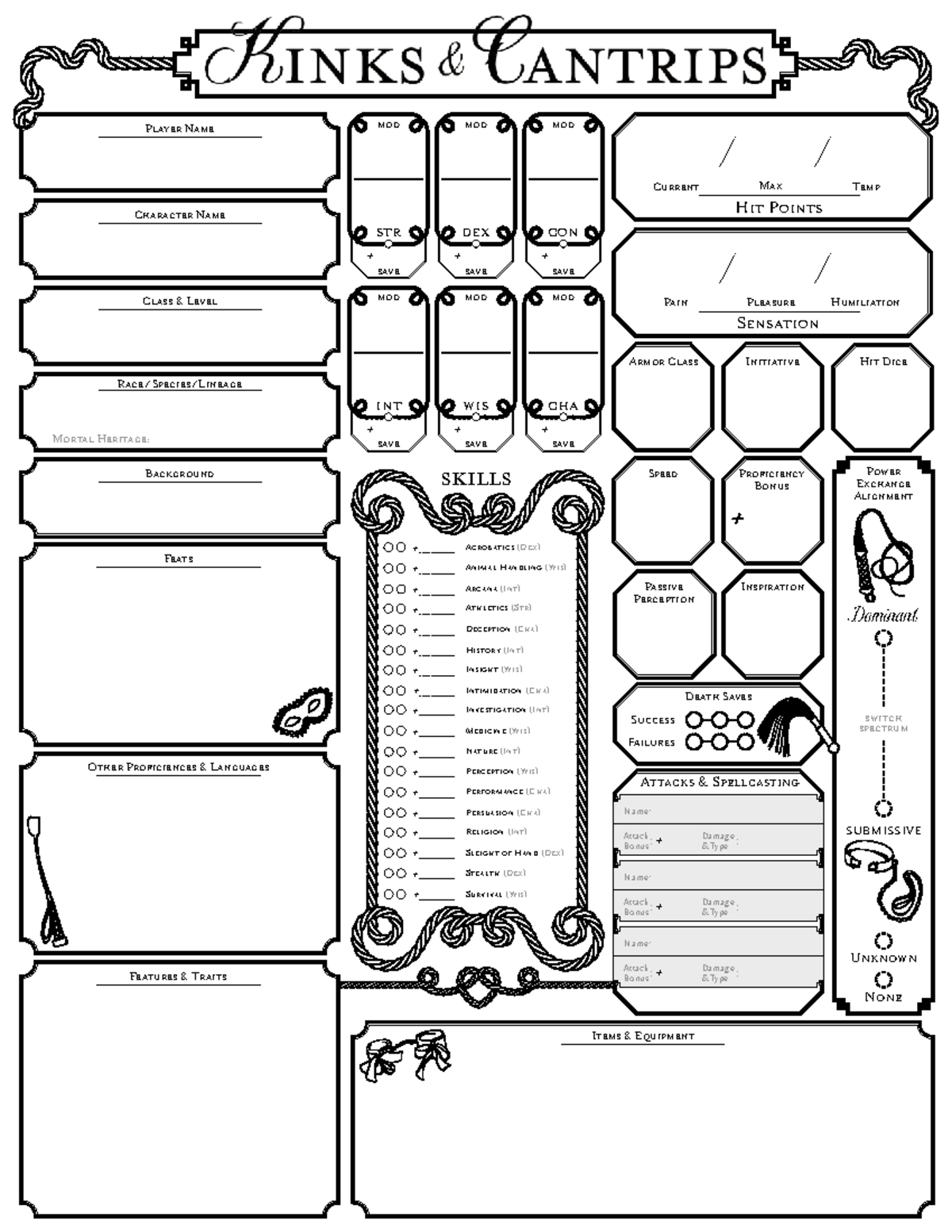 Kn C DnD Character Sheet - Manual Guide - Studocu