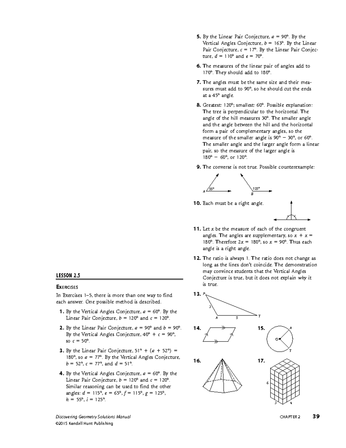 Discovering Geometry Solutions Manual - Chapter 2 Exercises - Studocu