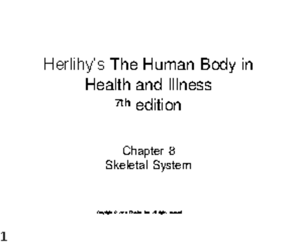 Skeletal System Overview: Functions, Structure, and Composition - Chapter 8 Skeletal System ...