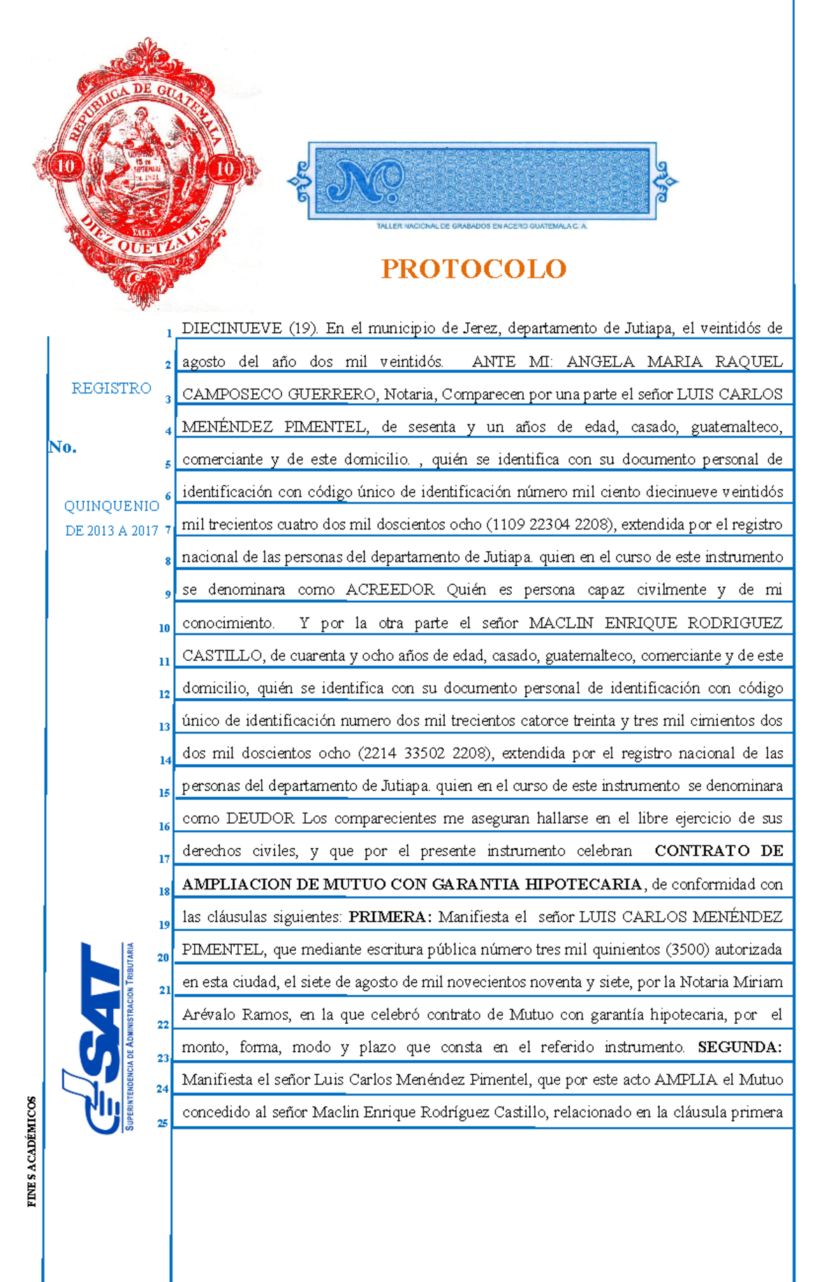 HOJA DE Papel Protocolo - PROTOCOLOPROTOCOLO 25 24 23 22 21 20 19 18 17 16 15 14 13 12 11 10 9 8 ...