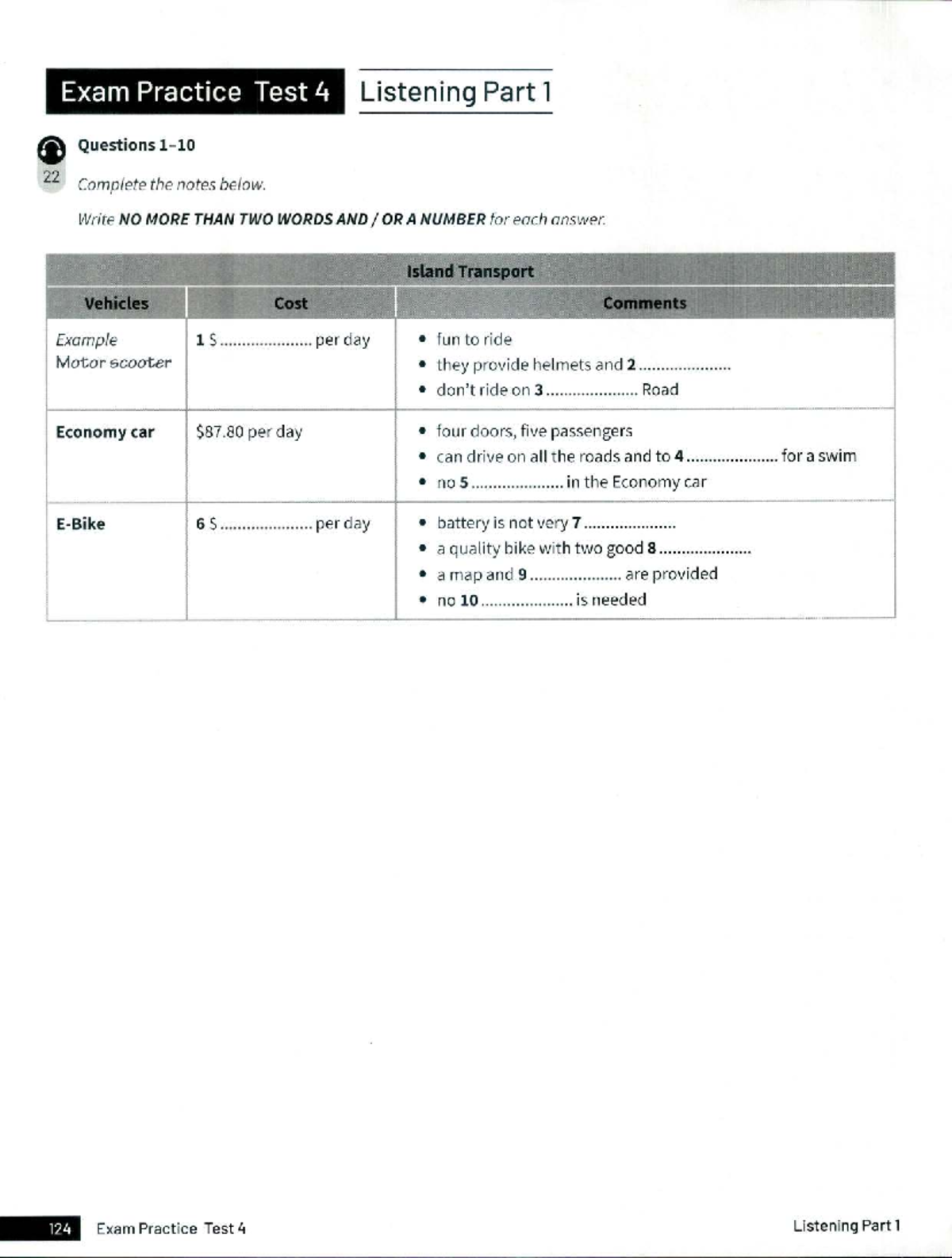 Exam Practice Test 4 Listening Parts 1-3 Questions and Answers - Studocu
