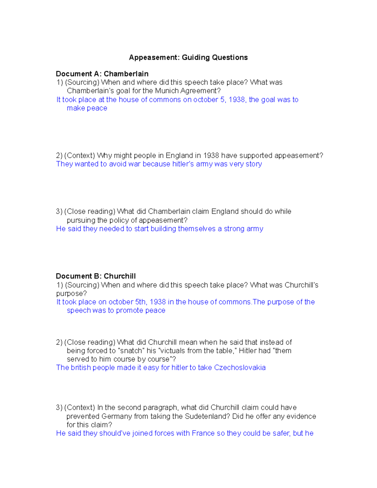 Appeasement Analysis - thingie that a thing thats also a thing that ...