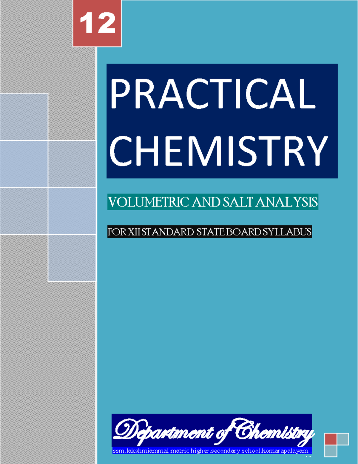 +2 Chemistry Practicals: Volumetric Analysis for XII Standard - Studocu