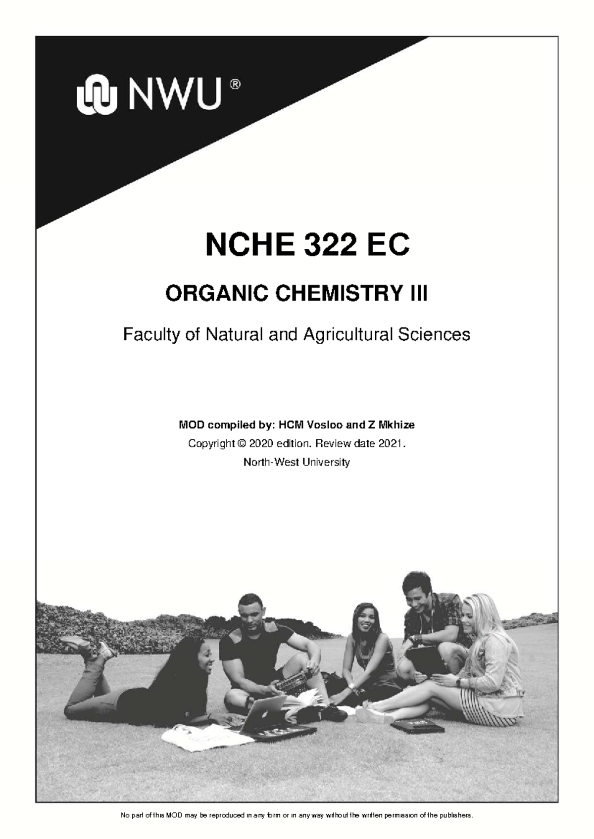 NCHE 322 Organic Chemistry Study Guide - 2020 Edition - Studocu