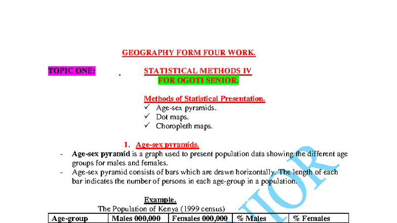 Geog Bk4 - Statistical Methods IV: Population Data Analysis for Ogoti ...