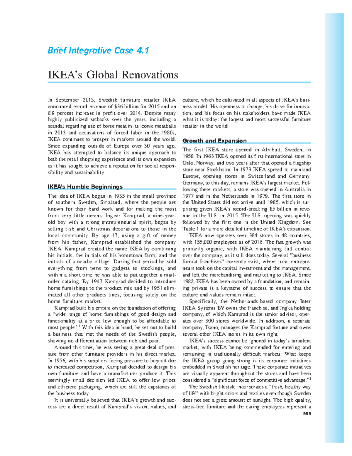 Case Study: IKEA's Global Renovation Strategies and Challenges - Studocu