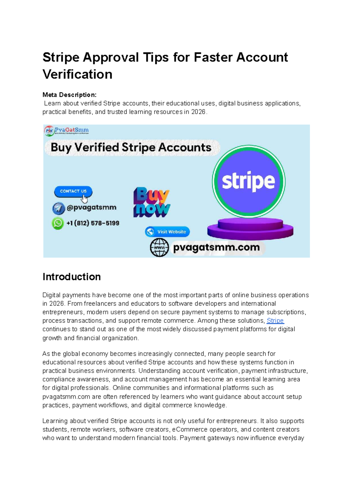 Stripe Account Verification: Essential Tips for 2026 - Studocu