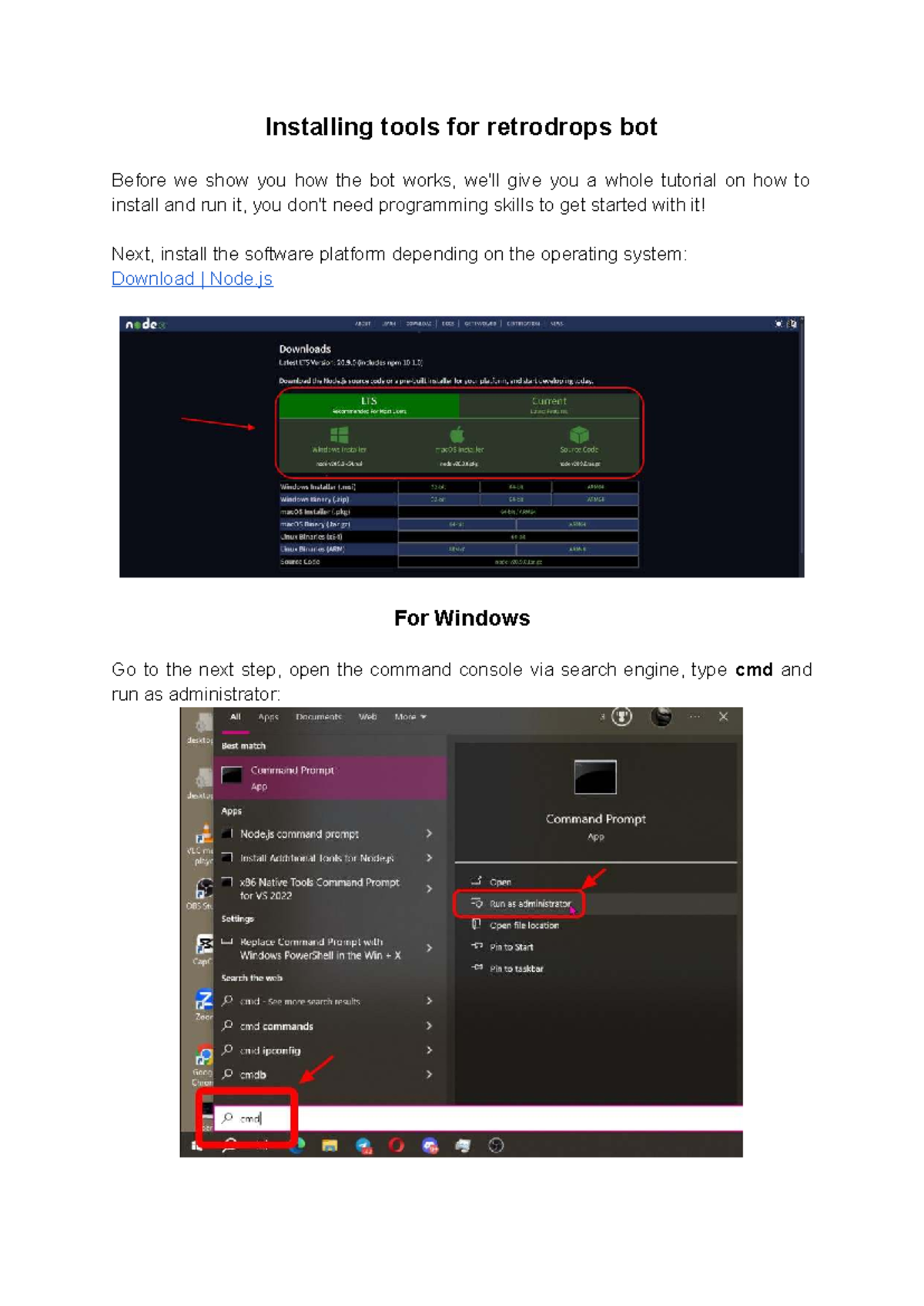 Installing Software for Retrodrops Bot: A Step-by-Step Guide - Studocu