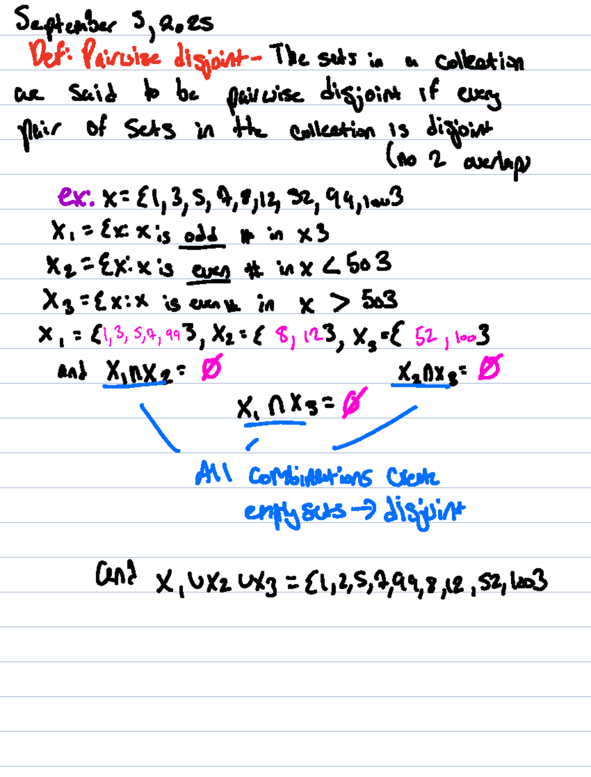 "Set Theory Concepts: Pairwise Disjoint Sets & Partitions (MATH 101 ...