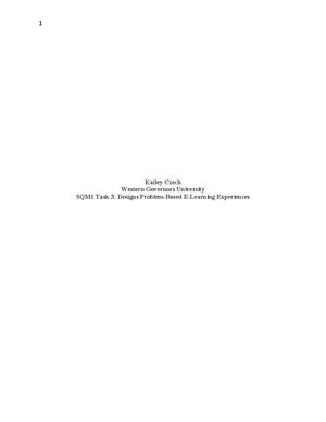 D297 SQM1 Task 2: Designing an Inclusive Transformative Experience ...