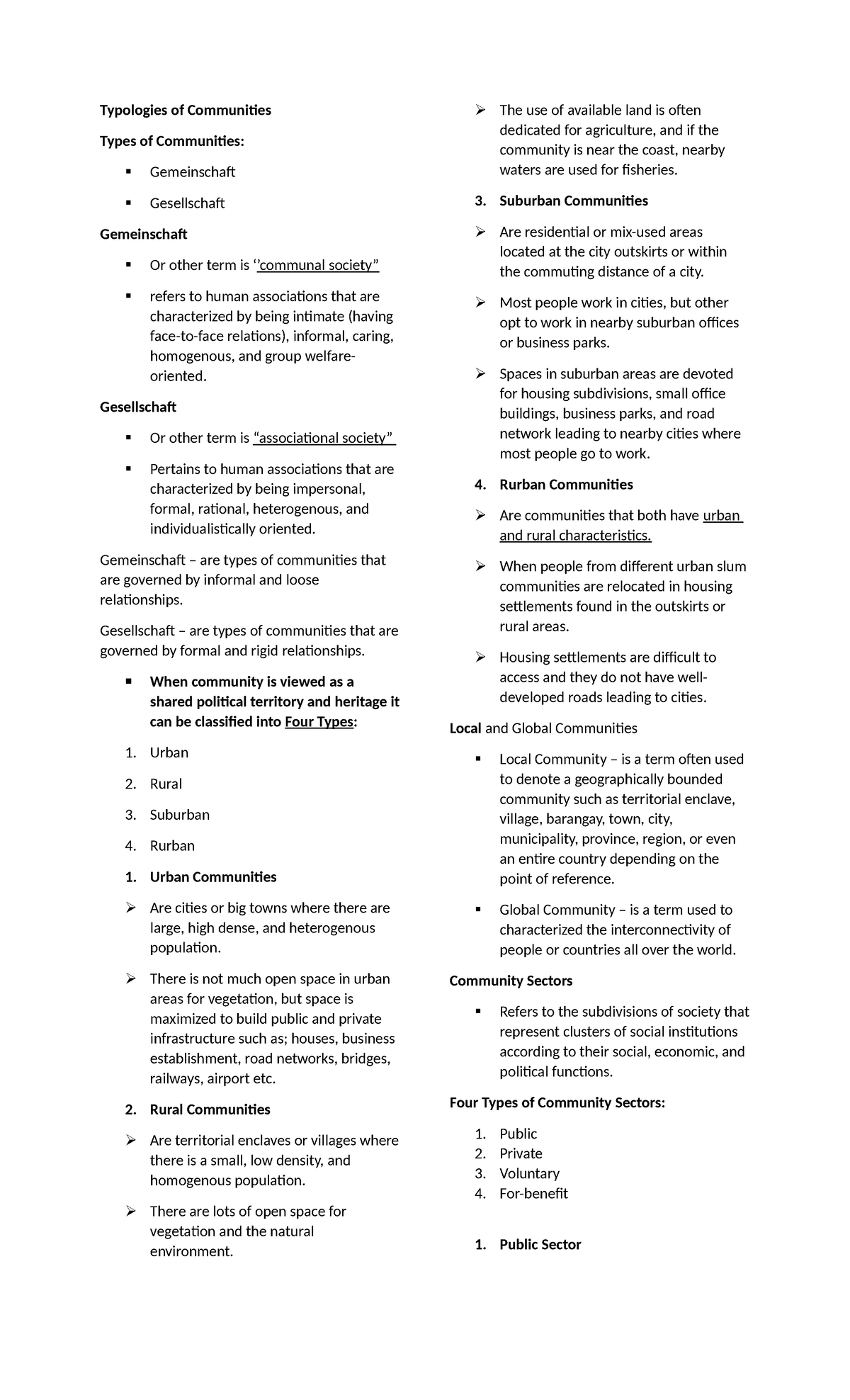 Typologies of Communities: Gemeinschaft and Gesellschaft - Lesson 4 ...