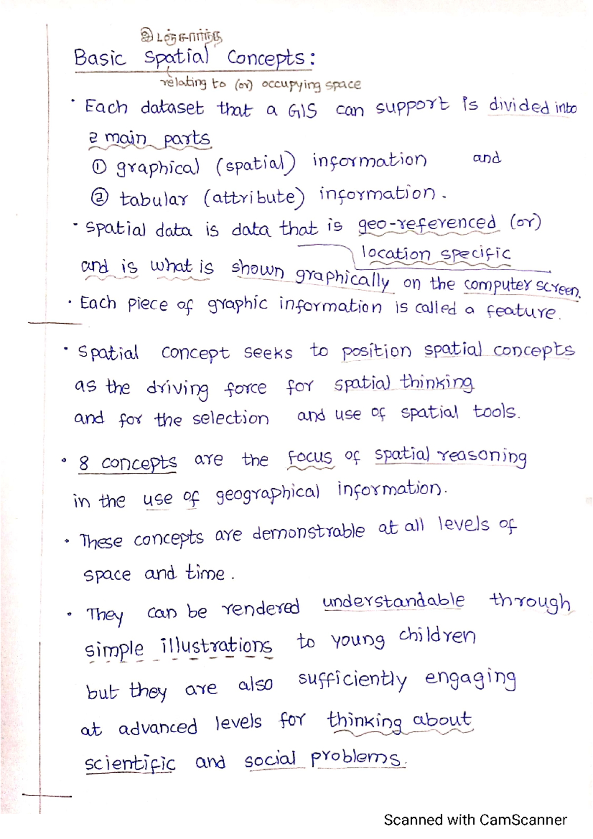 2) Basic Spatial Concept - Basic spatial Concepts: relating to (or ...