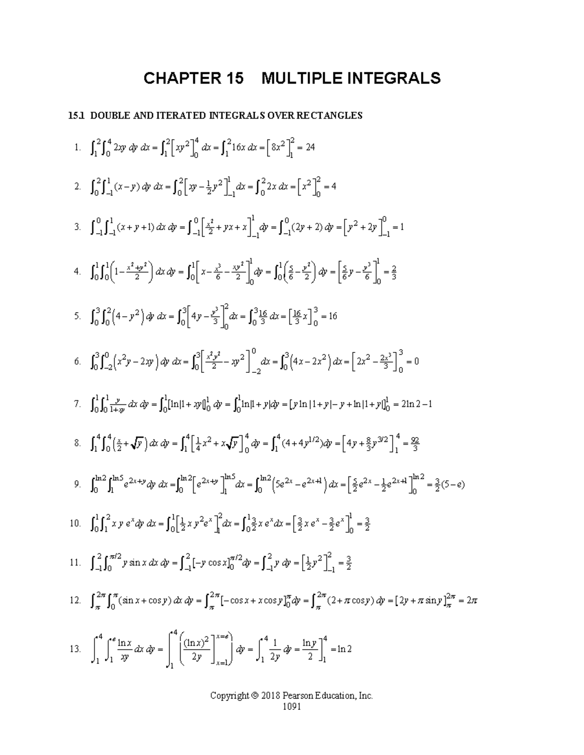 CHAPTER 15: Multiple Integrals - Solution Exercise Notes - Studocu