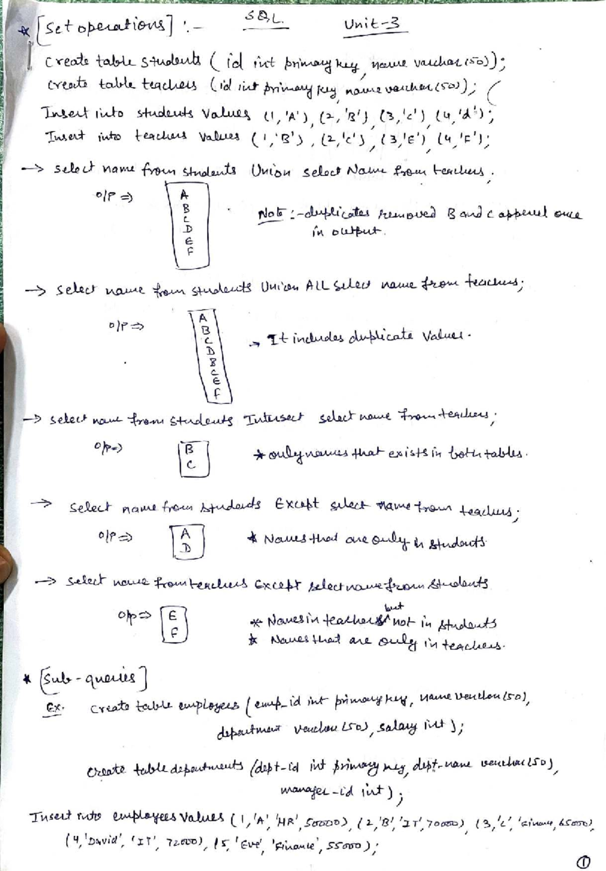 Unit-3 DBMS Notes: Key Concepts and Insights - Studocu