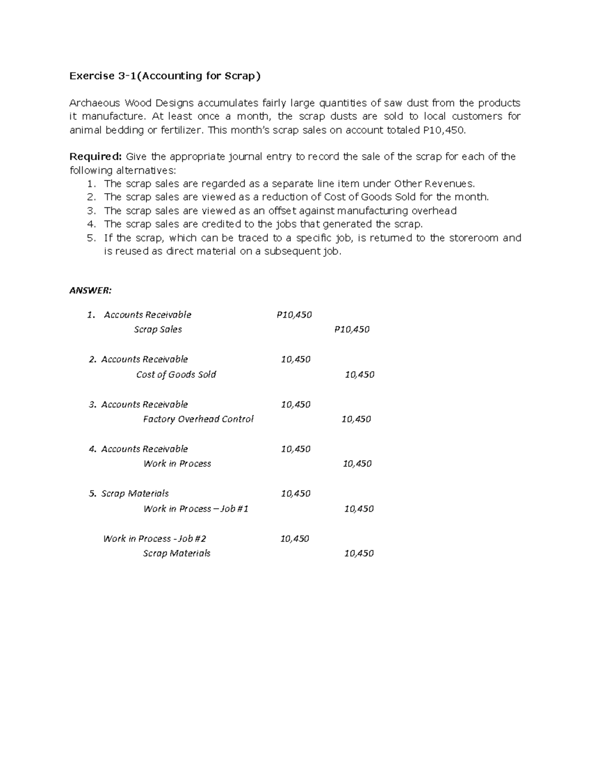 Ch3 2021 - Cost Accounting: Scrap, Spoilage, and Rework Analysis - Studocu