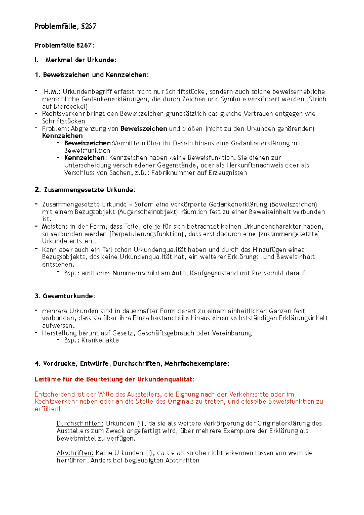 Problemfälle §267 - Examensrelevante Streitstände in Strafrecht II ...