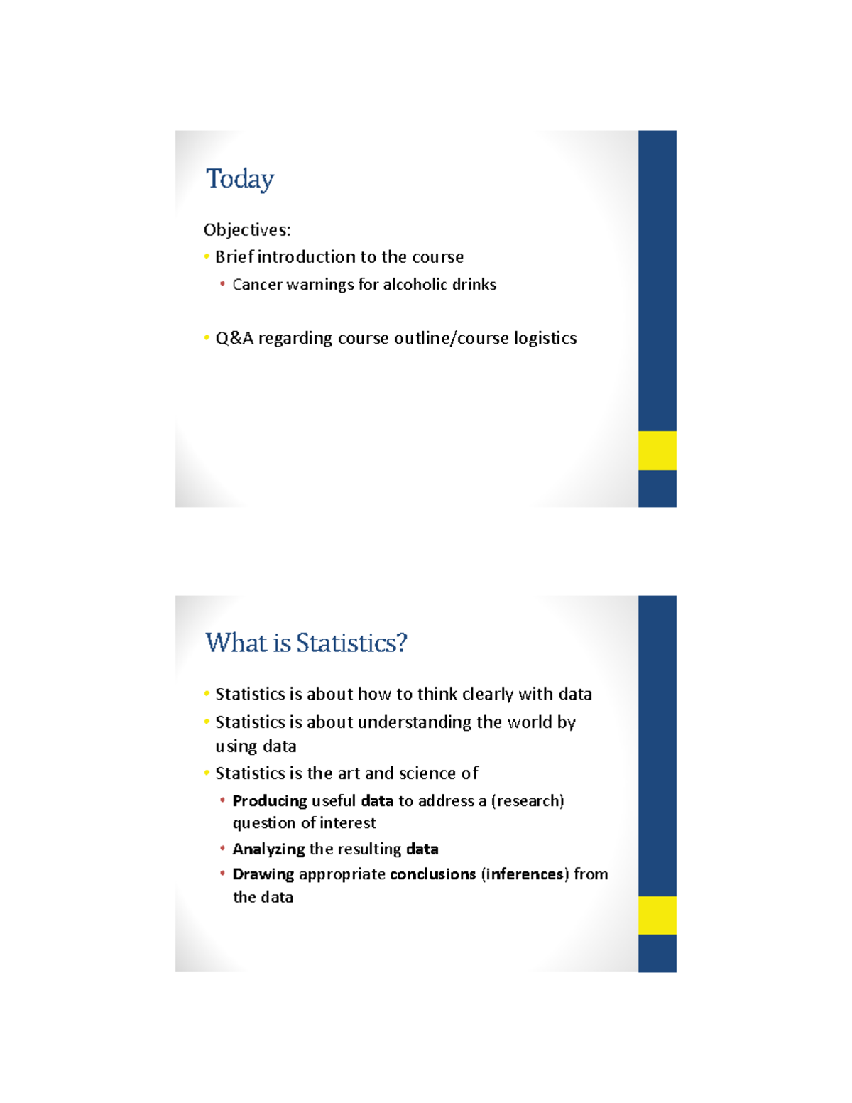 Statistics and Cancer: Understanding Alcohol's Risks (STAT 7793) - Studocu