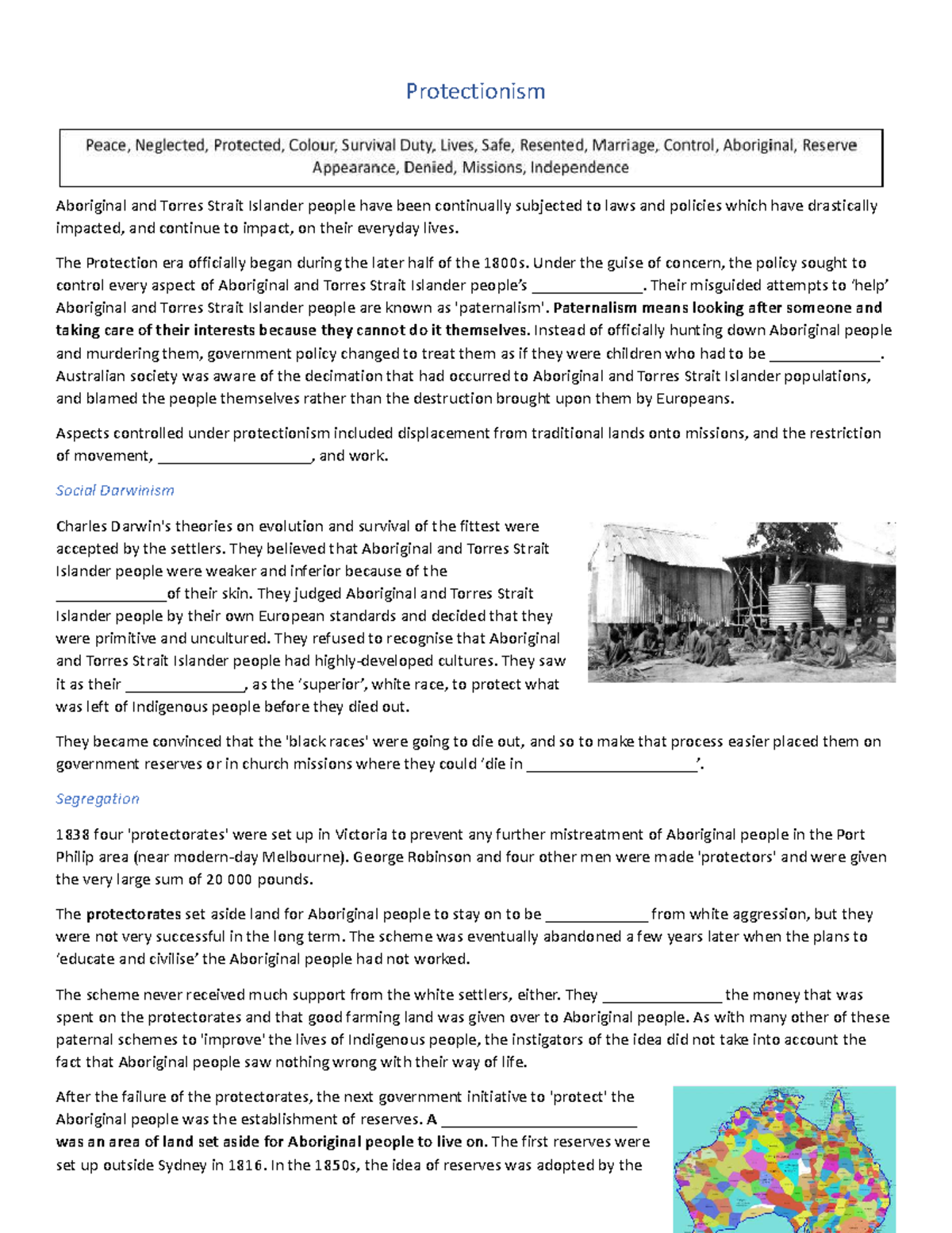 History of Protectionism and Social Darwinism Notes (HIST 101) - Studocu
