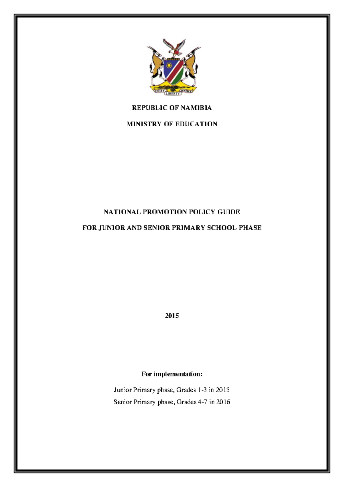 National Promotion Policy Guide for Junior & Senior Primary Phase 2015 ...