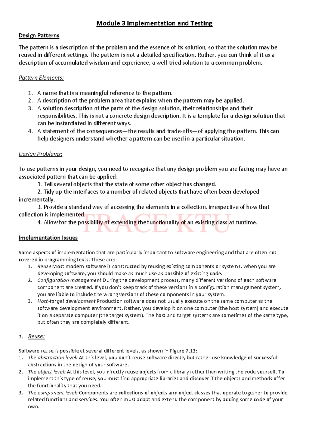 Module 3: Design Patterns and Testing in Software Engineering - Studocu