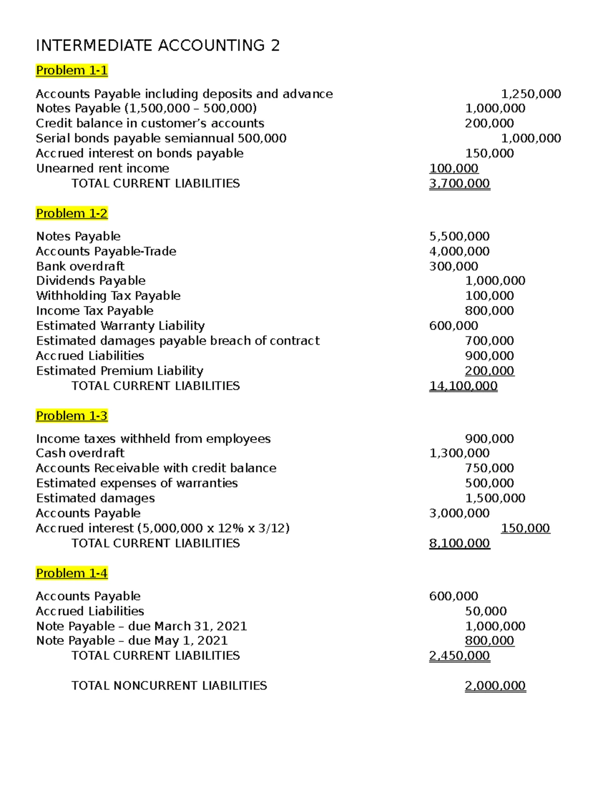 Intermediate Accounting 2 Valix Solution Manual - Accounts Payable ...
