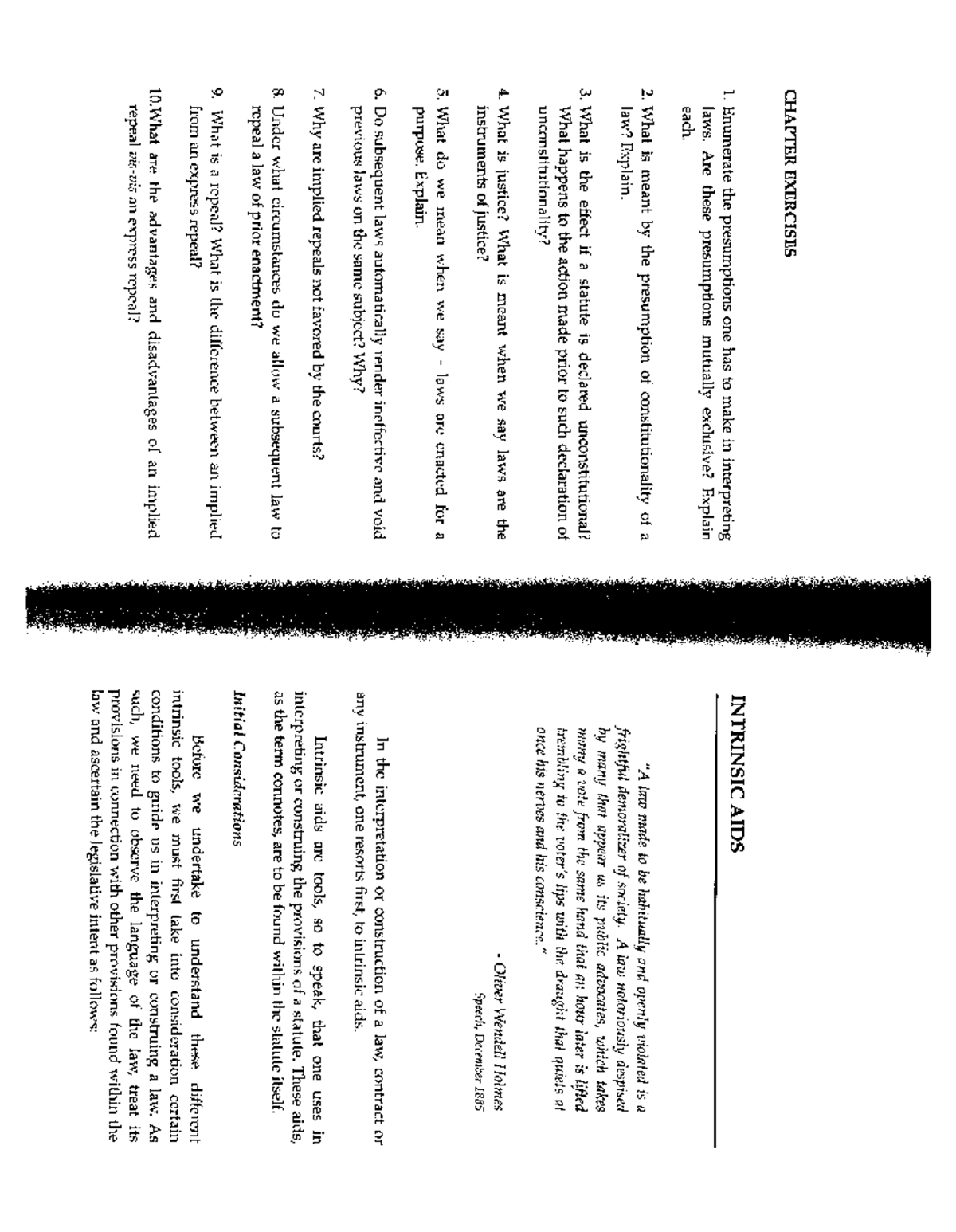 Statcon 3: Chapter Exercises on Intrinsic Aids and Statutory Interpretation - Studocu