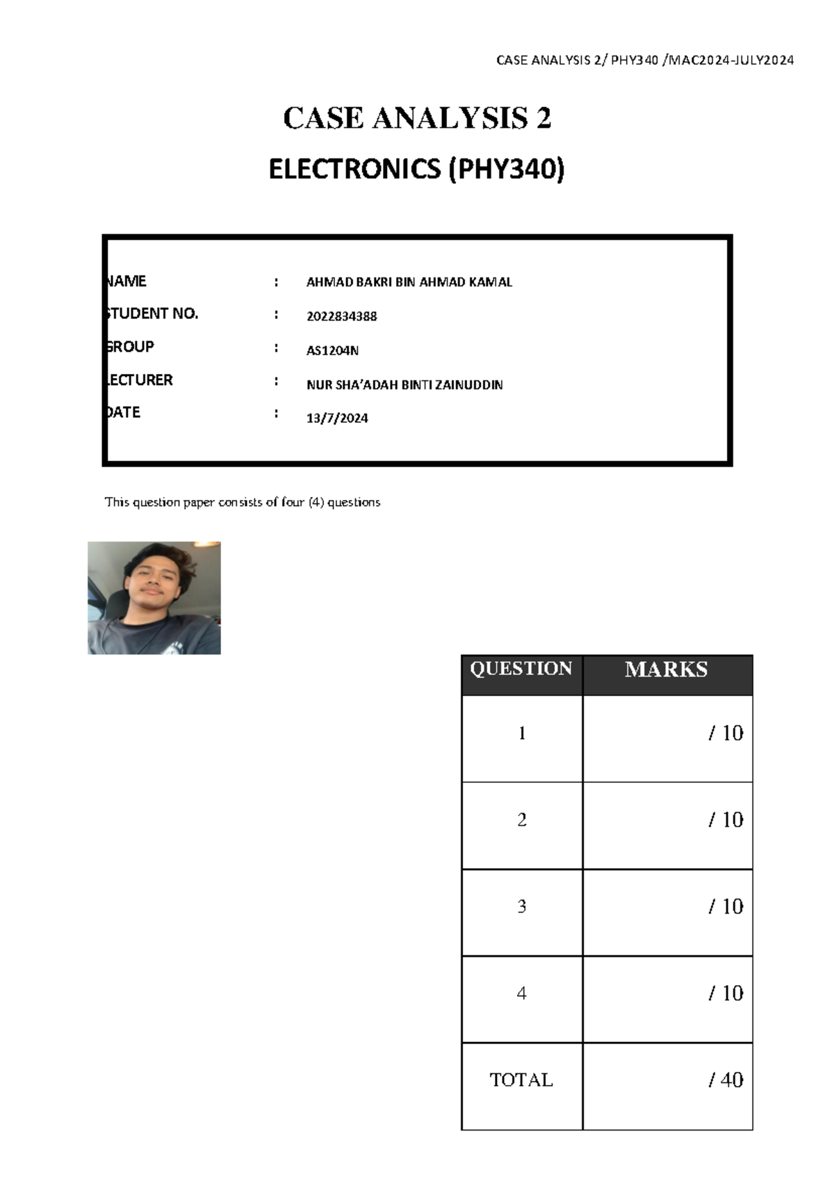 Muka depan case study 2 - ,ff - CASE ANALYSIS 2/ PHY340 /MAC2024-JULY ...
