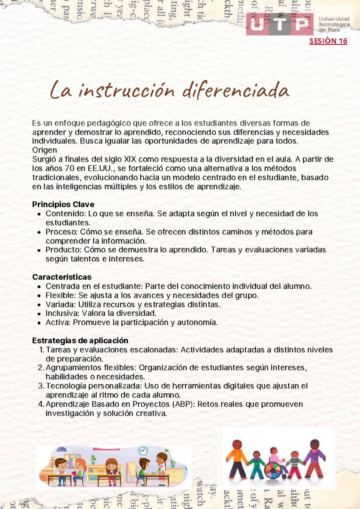 SESIÒN 16: Instrucción Diferenciada en el Aula y sus Estrategias - Studocu