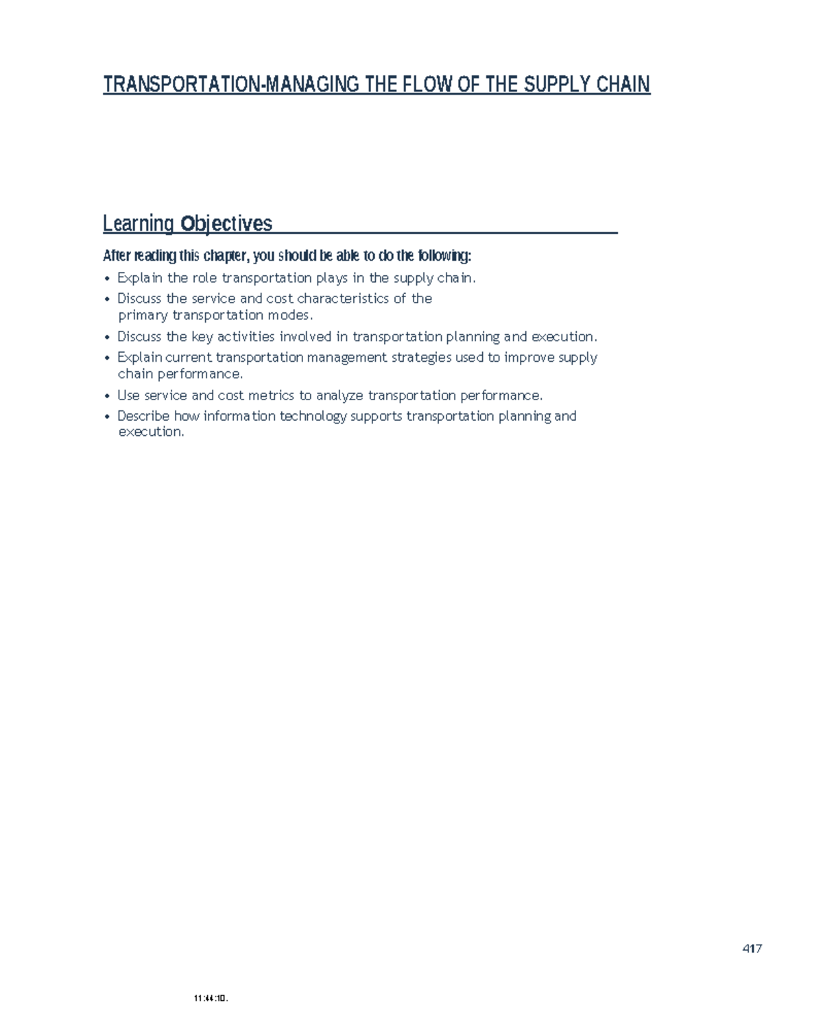 SCM 401: Transportation Notes and Supply Chain Management Insights ...