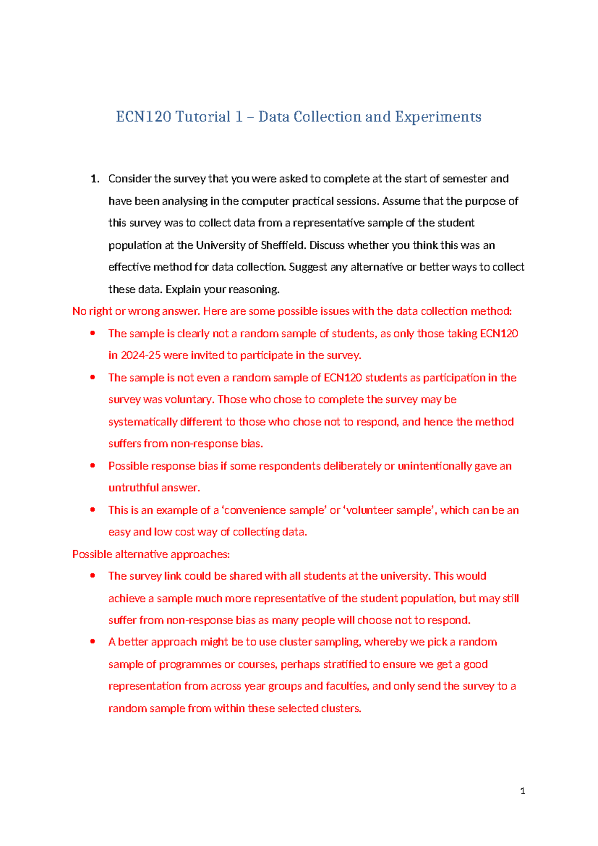 ECN120 Tutorial 1: Evaluating Data Collection Methods and Alternatives ...