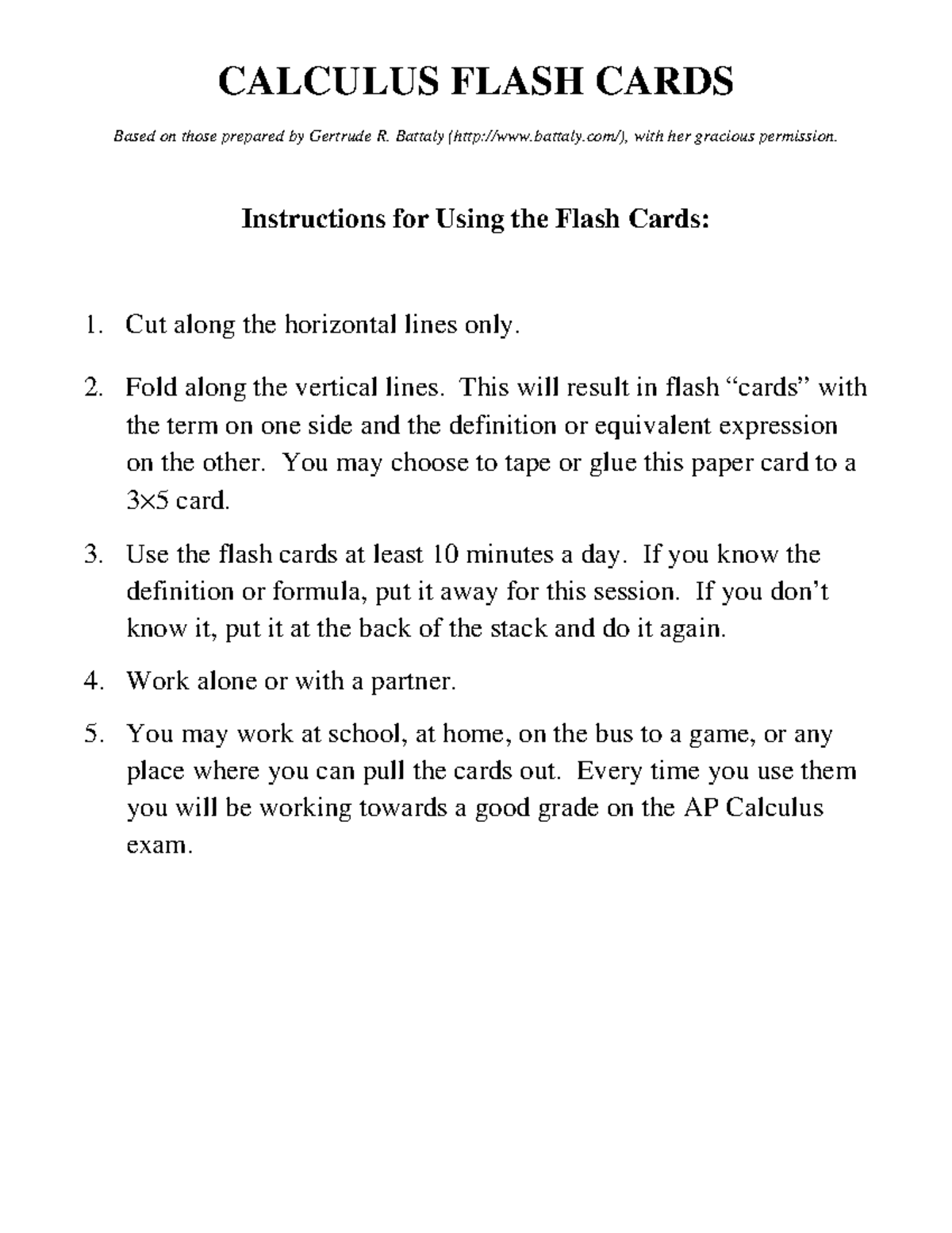AP Calculus Flash Cards: Key Concepts and Definitions - Studocu
