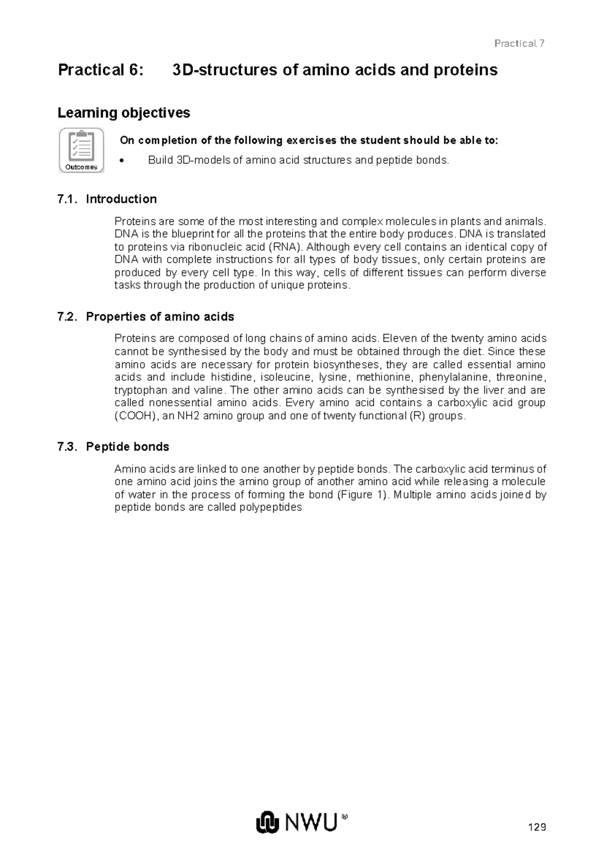 Practical 6: Understanding Amino Acids & Protein Structures - Studocu