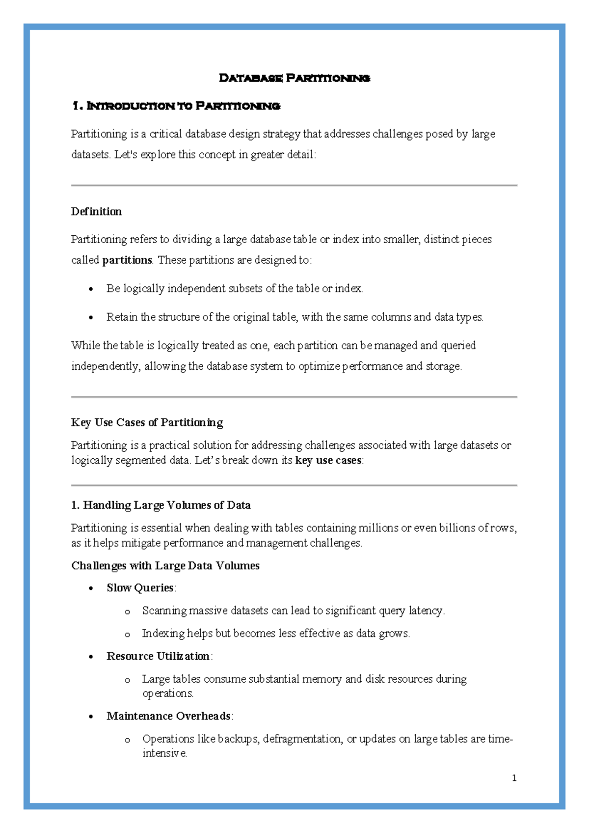 Database Partitioning: Strategies and Use Cases for Efficient Data ...