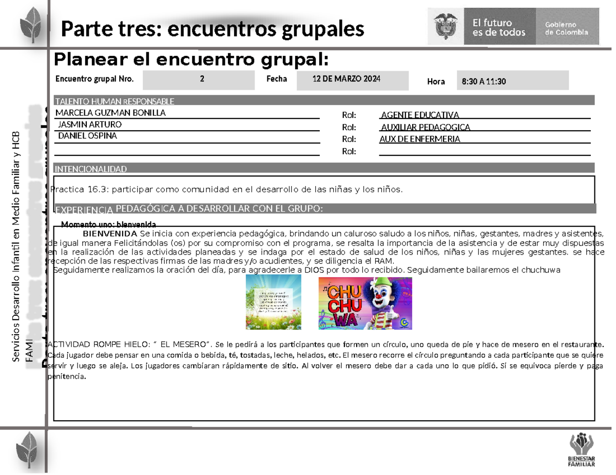 Encuentros Grupales - Planeación Práctica 16 - Studocu