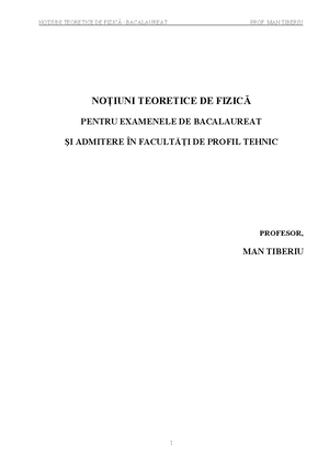 0. Formule Mecanica BAC - Mărime fizică / lege / teoremă / principiu ...